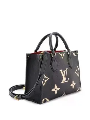 LOUIS VUITTON Onthego Bicolor Monogram Empreinte Giant Pm Tote Bag - Black