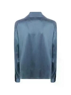 TOM FORD Silk Satin Polo Shirt With Embroidered Logo