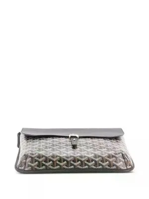 Goyard Coursier Messenger Bag In Coated Canvas And Leather - Black