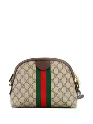 Gucci Ophidia Dome Gg Coated Canvas Small Shoulder Bag - Brown