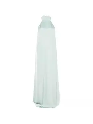 THE ARCHIVIA Riviera Feather-trim Halterneck Maxi Dress