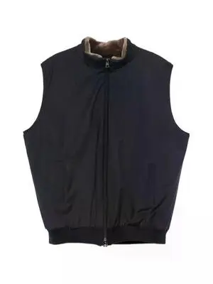 MANZONI 24 Zip-up Gilet With Fur Trim