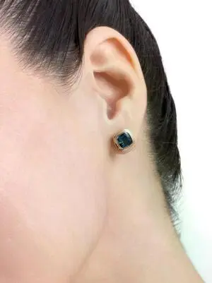 Goshwara Manhattan Blue Topaz Stud Earrings