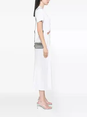 Prada 2013-2026 Mini Metallic Saffiano Lux Camera Bag Crossbody Bag - Silver