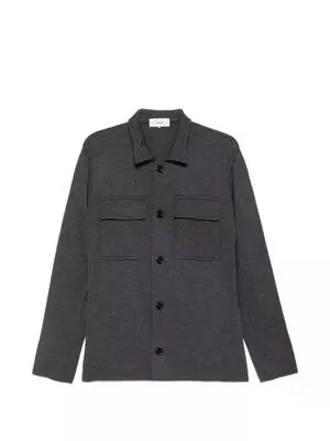 LARDINI Dark Knitted Button-up Cardigan - Grey