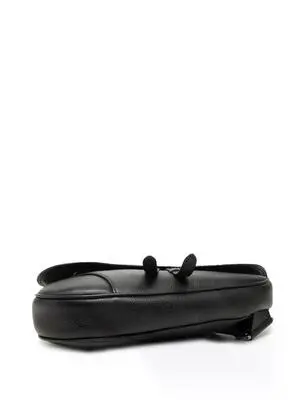 Dior Grained Calfskin Saddle Bag Crossbody Bag - Black