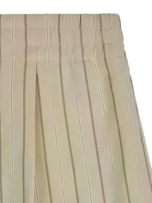 TOD'S Short In Striped Silk - Neutrals