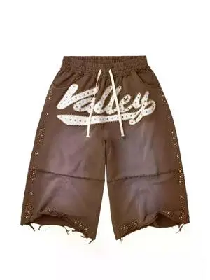 VALE FOREVER Skittle Rhinestone-embellished Shorts - Brown