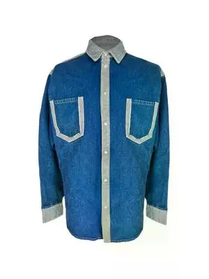 Marni Two-tone Denim Shirt - Blue