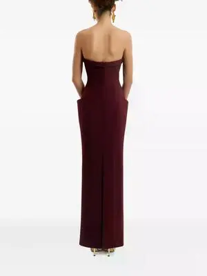 GEMY MAALOUF Strapless Pocket-detail Dress - Red