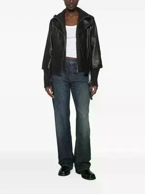 THE JACKIE LEATHERS Layered Leather Jacket