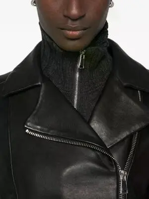 THE JACKIE LEATHERS Layered Leather Jacket