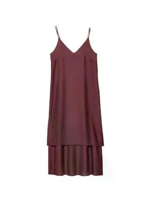 OTTOD'AME Layered Spaghetti Strap Maxi Dress