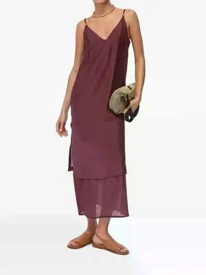 OTTOD'AME Layered Spaghetti Strap Maxi Dress