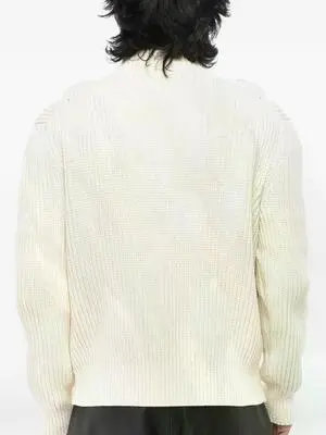 Off-White Buckle-strap Zip-up Cardigan