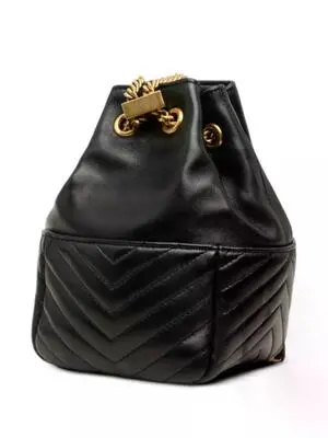 Saint Laurent Mini Chevron Lambskin Joe Bucket Bag