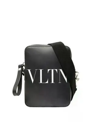 Valentino Garavani 2018-2026 Small Leather Vltn Crossbody Bag - Black