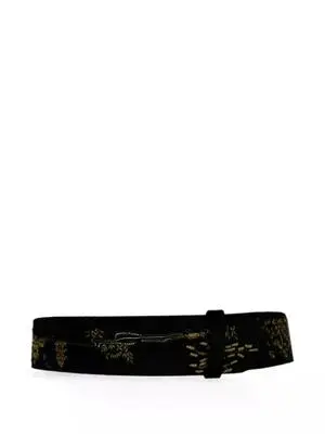 Alexander McQueen Embellished Suede Belt