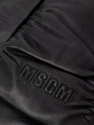 MSGM Ruched Leather Gloves
