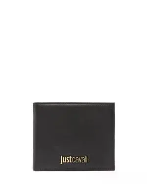 Just Cavalli Logo-lettering Bi-fold Leather Wallet - Brown