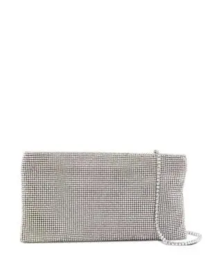 Benedetta Bruzziches La Petite Crystal Embellished Clutch - Silver