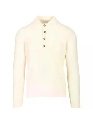 AL DUCA D’AOSTA 1902 Ribbed-knit Polo Shirt - White