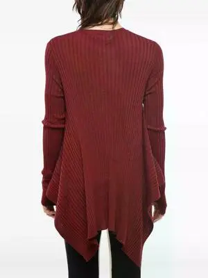 Stella McCartney Virgin Wool And Silk Ribbed Crewneck Sweater With Gold Buttons