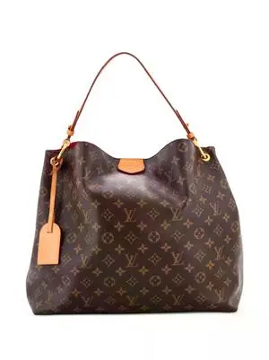 LOUIS VUITTON Monogram Canvas Mm Hobo Bag - Brown