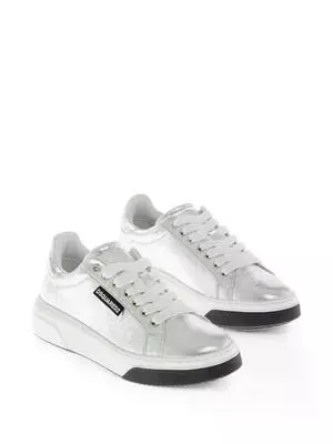 Dsquared2 Metallic Textured Leather Sneakers