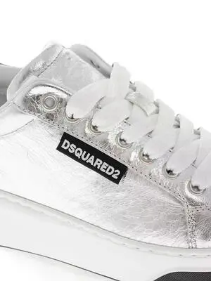 Dsquared2 Metallic Textured Leather Sneakers