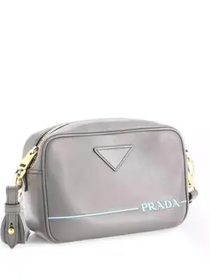 Prada Mirage Camera Bag Leather Small Crossbody Bag - Grey