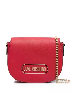 Moschino Logo-plaque Satchel Bag - Red