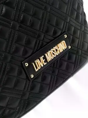 Moschino Quilted Embossed-logo Tote Bag