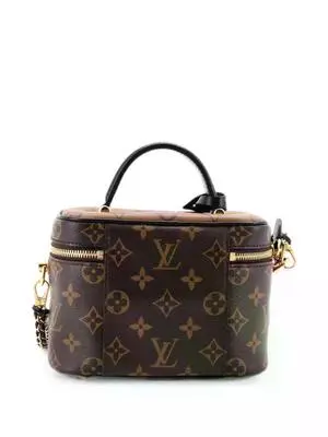 LOUIS VUITTON Vanity Handbag Reverse Monogram Canvas Pm Satchel - Brown