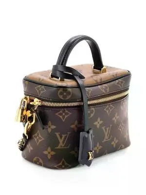LOUIS VUITTON Vanity Handbag Reverse Monogram Canvas Pm Satchel