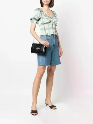 Moschino Shoulder Bag With Crocodile-effect And Heart Plaque