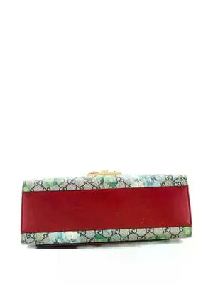 Gucci Padlock Blooms Print Gg Coated Canvas Medium Shoulder Bag