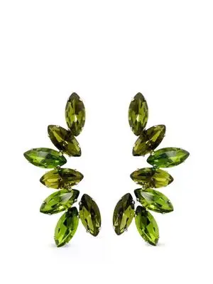 Erdem Crystal-embellishment Earrings - Green