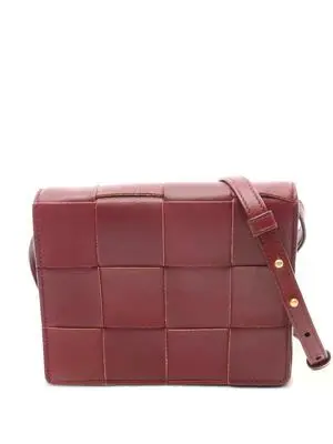 Bottega Veneta Mini Cassette Maxi Intrecciato Shoulder Bag - Red