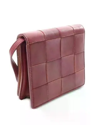 Bottega Veneta Mini Cassette Maxi Intrecciato Shoulder Bag - Red