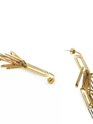 Off-White Maxi Paperclip-shaped Earrings