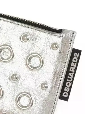 Dsquared2 Eyelet-embellished Studded Card Holder