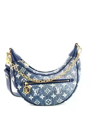 LOUIS VUITTON Monogram Jacquard Denim Hobo Bag - Blue