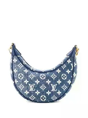 LOUIS VUITTON Monogram Jacquard Denim Hobo Bag - Blue