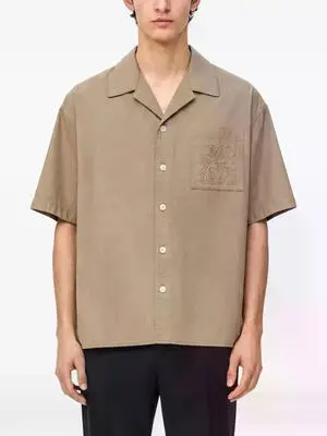 Loewe Short-sleeve Shirt In Cotton - Neutrals