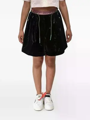 Off-white Elasticated Shorts For Women