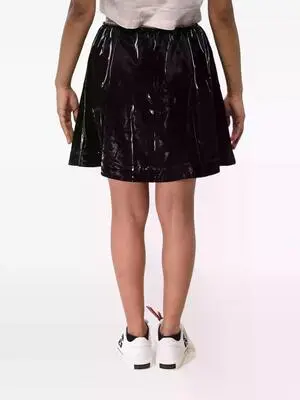 Off-White Wide Leg Nylon Shorts With Logo Elastic Waistband