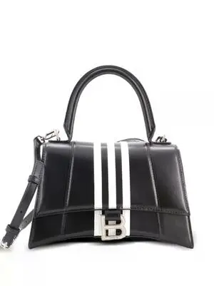Balenciaga X Adidas Hourglass Top Handle Bag Small Satchel - Black