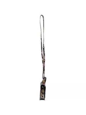 FERRAGAMO Giardino Floral Print Leather Handbag - Black