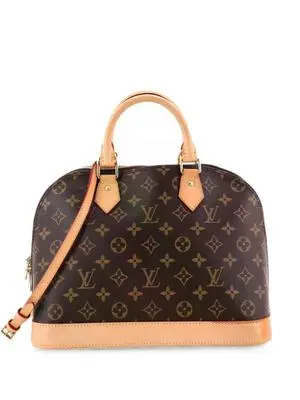 LOUIS VUITTON Alma Handbag Monogram Canvas Pm Satchel - Brown